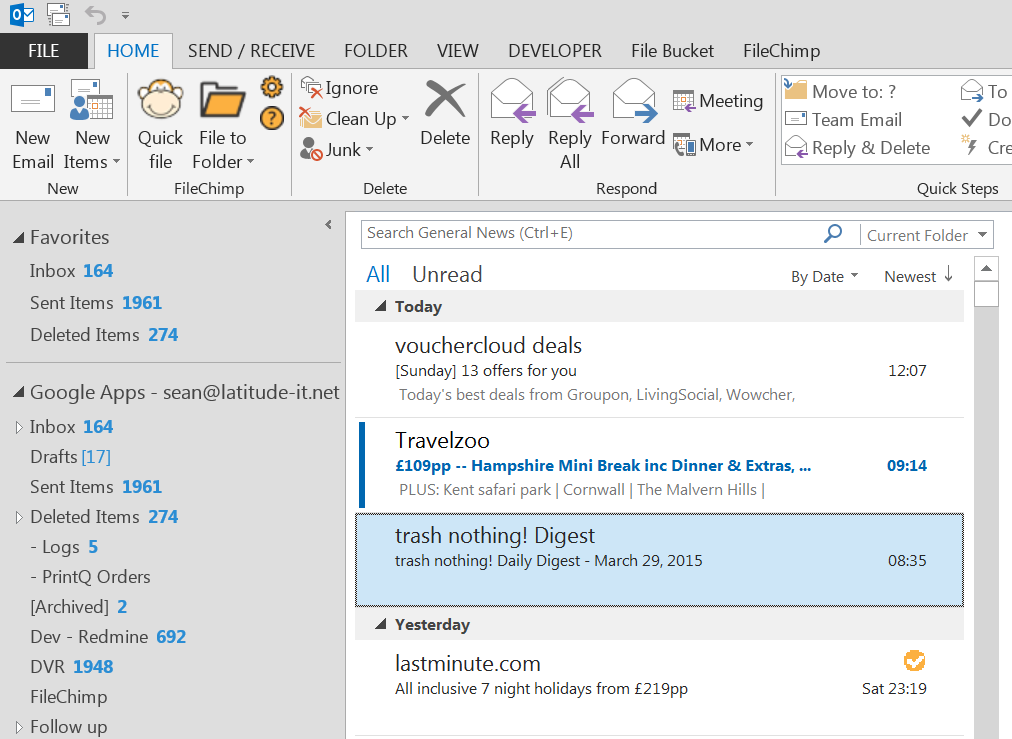 Save Outlook Emails FileChimp
